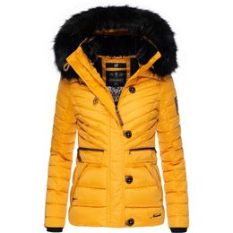 Navahoo Winterjacke 'Wisteriaa' Damen Größe M dunkelgelb / schwarz
