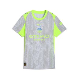 Trainingsshirt Puma "Manchester City 25/26 Ausweichtrikot Damen", Damen, Gr. S, grau (cool weather pro gr&uuml;n blau), Obermaterial: 100% Polyester. Rippe: 100% Polyester, regular fit, Rundhals, Shirts