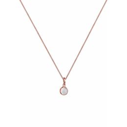 Elli Kette Damen Gr&ouml;&szlig;e 45 rosegold / perlwei&szlig;