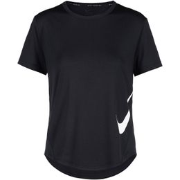 Nike Tempo Swoosh Funktionsshirt Damen - schwarz - Gr. XS - Polyester