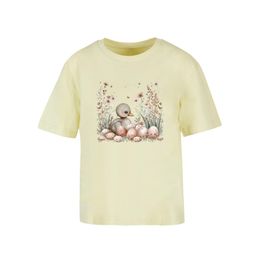 F4NT4STIC Shirt 'Ente Ostereier Blumen K&uuml;ken' female Yellow size XS