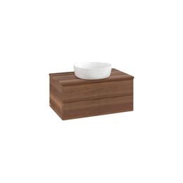 Villeroy & Boch V&B Waschtischunterschrank mit Frontstruktur -Beleuchtung Antao 80x36x50cm, WBP-farbe w. wal, w. walnut ; Villeroy & Boch (L19112HM)