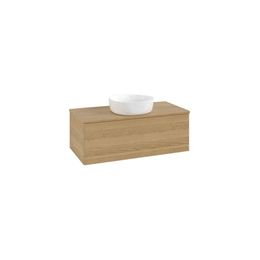 Villeroy & Boch V&B Waschtischunterschrank ohne Frontstruktur, mit Beleuchtung Antao 100x36x50cm, WBP-farbe hon. Oa, hon. oak ; Villeroy & Boch (L31011HN)