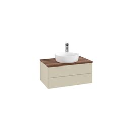 Villeroy & Boch V&B Waschtischunterschrank ohne Frontstruktur -Beleuchtung Antao 80x36x50cm, HL, WBP w. wal, si Gr m Lac ; Villeroy & Boch (L19052HJ)
