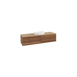 Villeroy & Boch V&B Waschtischunterschrank ohne Frontstruktur -Beleuchtung Antao 160x50cm, WBP-farbe hon. Oa, warm walnut ; Villeroy & Boch (L25011HM)