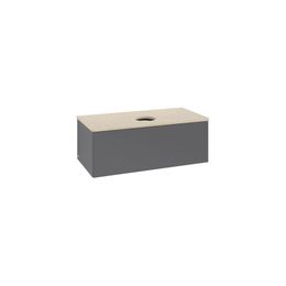 Villeroy & Boch V&B Waschtischunterschrank ohne Frontstruktur, mit Beleuchtung Antao 100x36x50cm, WBP botti., Anthrac. m Lac ; Villeroy & Boch (L31013GK)
