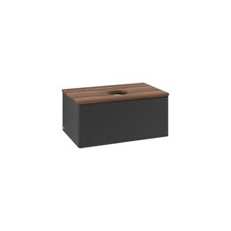 Villeroy & Boch V&B Waschtischunterschrank mit Frontstruktur -Beleuchtung Antao 80x36x50cm, WBP-farbe w. wal, bla m Lac ; Villeroy & Boch (L30112PD)