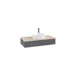Villeroy & Boch V&B Waschtischunterschrank ohne Frontstruktur, mit Beleuchtung Antao 100x19x50cm, WBP botti., Anthrac. m Lac ; Villeroy & Boch (L09053GK)