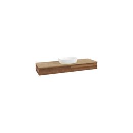 Villeroy & Boch V&B Waschtischunterschrank ohne Frontstruktur, mit Beleuchtung Antao 160x50cm, WBP-farbe hon. Oa, warm walnut ; Villeroy & Boch (L14011HM)