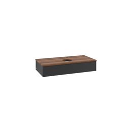Villeroy & Boch V&B Waschtischunterschrank mit Frontstruktur, mit Beleuchtung Antao 100x19x50cm, WBP-farbe w. wal, bla m Lac ; Villeroy & Boch (L09152PD)