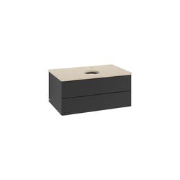 Villeroy & Boch V&B Waschtischunterschrank mit Frontstruktur -Beleuchtung Antao 80x36x50cm, HL, WBP botti., bla m Lac ; Villeroy & Boch (L19153PD)