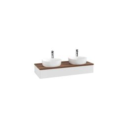 Villeroy & Boch V&B Waschtischunterschrank mit Frontstruktur, mit Beleuchtung Antao 120x19x50cm, HL, WBP w. wal, glo wh. Lac ; Villeroy & Boch (L13152GF)