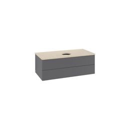 Villeroy & Boch V&B Waschtischunterschrank mit Frontstruktur -Beleuchtung Antao 100x36x50cm, WBP botti., Anthrac. m Lac ; Villeroy & Boch (L20113GK)