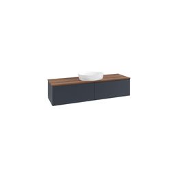 Villeroy & Boch V&B Waschtischunterschrank mit Frontstruktur -Beleuchtung Antao 160x50cm, WBP-farbe w. wal, md bl. m Lac ; Villeroy & Boch (L36112HG)