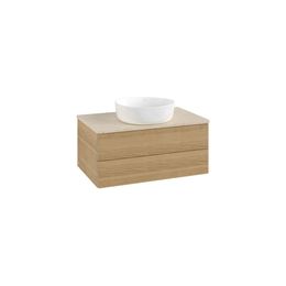 Villeroy & Boch V&B Waschtischunterschrank mit Frontstruktur -Beleuchtung Antao 80x36x50cm, WBP-farbe botti., honey oak ; Villeroy & Boch (L19113HN)