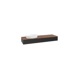Villeroy & Boch V&B Waschtischunterschrank ohne Frontstruktur -Beleuchtung Antao 160x50cm, WBP-farbe w. wal, bla m Lac ; Villeroy & Boch (L15012PD)