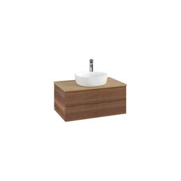 Villeroy & Boch V&B Waschtischunterschrank mit Frontstruktur -Beleuchtung Antao 80x36x50cm, HL, WBP hon. Oa, w. wal ; Villeroy & Boch (L19151HM)