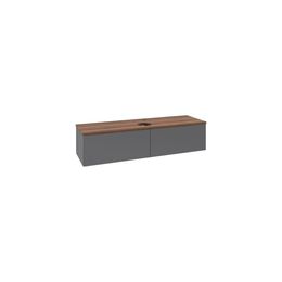 Villeroy & Boch V&B Waschtischunterschrank ohne Frontstruktur -Beleuchtung Antao 160x50cm, HL, WBP w. wal, Anthrac. m Lac ; Villeroy & Boch (L36052GK)