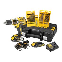 Dewalt Schlagbohrschrauber-Set 18V 1,5 Ah mit Zubehör DCK795S2T-QW)
