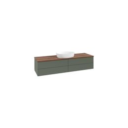 Villeroy & Boch V&B Waschtischunterschrank ohne Frontstruktur -Beleuchtung Antao 160x50cm, WBP w. wal, lea gre. m Lac ; Villeroy & Boch (L25012HL)
