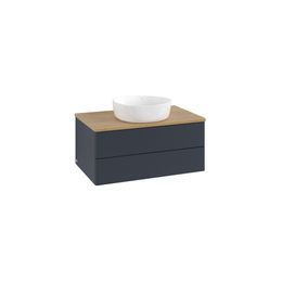 Villeroy & Boch V&B Waschtischunterschrank mit Frontstruktur -Beleuchtung Antao 80x36x50cm, WBP hon. Oa, md bl. m Lac ; Villeroy & Boch (L19111HG)