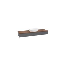Villeroy & Boch V&B Waschtischunterschrank ohne Frontstruktur, mit Beleuchtung Antao 160x50cm, WBP w. wal, Anthrac. m Lac ; Villeroy & Boch (L14012GK)