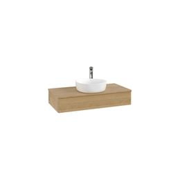 Villeroy & Boch V&B Waschtischunterschrank ohne Frontstruktur, mit Beleuchtung Antao 100x19x50cm, WBP-farbe hon. Oa, hon. oak ; Villeroy & Boch (L09051HN)