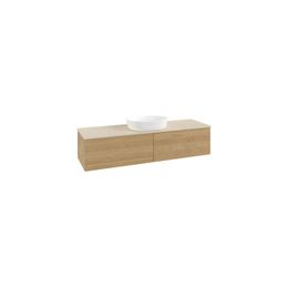 Villeroy & Boch V&B Waschtischunterschrank mit Frontstruktur -Beleuchtung Antao 160x50cm, WBP-farbe botticino, honey oak ; Villeroy & Boch (L36113HN)