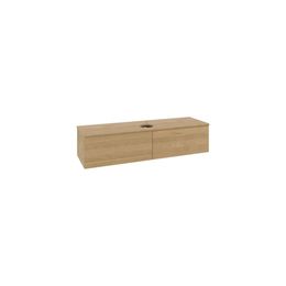 Villeroy & Boch V&B Waschtischunterschrank mit Frontstruktur -Beleuchtung Antao 160x50cm, HL, WBP-farbe hon. Oa, hon. Oa ; Villeroy & Boch (L36151HN)