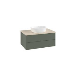 Villeroy & Boch V&B Waschtischunterschrank mit Frontstruktur -Beleuchtung Antao 80x36x50cm, WBP botti., lea gre. m Lac ; Villeroy & Boch (L19113HL)