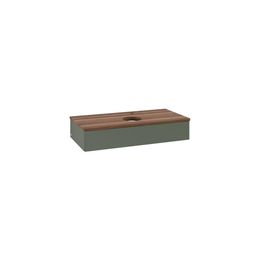 Villeroy & Boch V&B Waschtischunterschrank ohne Frontstruktur, mit Beleuchtung Antao 100x19x50cm, WBP w. wal, lea gre. m Lac ; Villeroy & Boch (L09052HL)