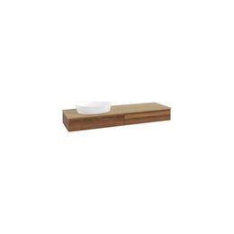 Villeroy & Boch V&B Waschtischunterschrank ohne Frontstruktur -Beleuchtung Antao 160x50cm, WBP-farbe hon. Oa, warm walnut ; Villeroy & Boch (L15011HM)