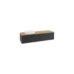 Villeroy & Boch V&B Waschtischunterschrank mit Frontstruktur -Beleuchtung Antao 160x50cm, WBP-farbe hon. Oa, bla m Lac ; Villeroy & Boch (L37111PD)