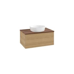 Villeroy & Boch V&B Waschtischunterschrank mit Frontstruktur -Beleuchtung Antao 80x36x50cm, WBP-farbe w. wal, honey oak ; Villeroy & Boch (L30112HN)