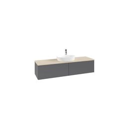 Villeroy & Boch V&B Waschtischunterschrank ohne Frontstruktur -Beleuchtung Antao 160x50cm, HL, WBP botti., Anthrac. m Lac ; Villeroy & Boch (L36053GK)