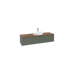 Villeroy & Boch V&B Waschtischunterschrank ohne Frontstruktur -Beleuchtung Antao 160x50cm, HL, WBP w. wal, lea gre. m Lac ; Villeroy & Boch (L36052HL)