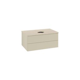 Villeroy & Boch V&B Waschtischunterschrank mit Frontstruktur -Beleuchtung Antao 80x36x50cm, WBP botti., si Gr m Lac ; Villeroy & Boch (L19113HJ)