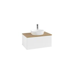 Villeroy & Boch V&B Waschtischunterschrank mit Frontstruktur -Beleuchtung Antao 80x36x50cm, HL, WBP hon. Oa, wh. m Lac ; Villeroy & Boch (L30151MT)