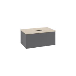 Villeroy & Boch V&B Waschtischunterschrank mit Frontstruktur -Beleuchtung Antao 80x36x50cm, WBP botti., Anthrac. m Lac ; Villeroy & Boch (L30113GK)