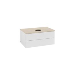 Villeroy & Boch V&B Waschtischunterschrank mit Frontstruktur -Beleuchtung Antao 80x36x50cm, WBP botti., glo wh. Lac ; Villeroy & Boch (L19113GF)