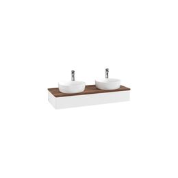 Villeroy & Boch V&B Waschtischunterschrank mit Frontstruktur, mit Beleuchtung Antao 120x19x50cm, HL, WBP w. wal, wh. m Lac ; Villeroy & Boch (L13152MT)