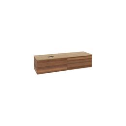 Villeroy & Boch V&B Waschtischunterschrank ohne Frontstruktur -Beleuchtung Antao 160x50cm, HL, WBP-farbe hon. Oa, w. wal ; Villeroy & Boch (L26051HM)