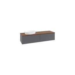 Villeroy & Boch V&B Waschtischunterschrank mit Frontstruktur -Beleuchtung Antao 160x50cm, WBP w. wal, Anthrac. m Lac ; Villeroy & Boch (L37112GK)