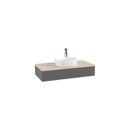 Villeroy & Boch V&B Waschtischunterschrank mit Frontstruktur, mit Beleuchtung Antao 100x19x50cm, WBP botti., Anthrac. m Lac ; Villeroy & Boch (L09153GK)