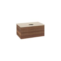 Villeroy & Boch V&B Waschtischunterschrank mit Frontstruktur -Beleuchtung Antao 80x36x50cm, WBP-farbe botti., w. walnut ; Villeroy & Boch (L19113HM)