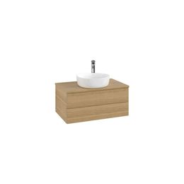 Villeroy & Boch V&B Waschtischunterschrank mit Frontstruktur -Beleuchtung Antao 80x36x50cm, HL, WBP hon. Oa, hon. Oa ; Villeroy & Boch (L19151HN)