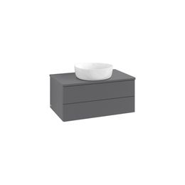 Villeroy & Boch V&B Waschtischunterschrank mit Frontstruktur -Beleuchtung Antao 80x36x50cm, WBP Lac, Anthrac. m Lac ; Villeroy & Boch (L19110GK)