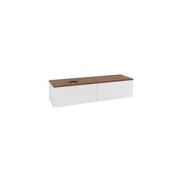 Villeroy & Boch V&B Waschtischunterschrank mit Frontstruktur -Beleuchtung Antao 160x50cm, WBP-farbe w. wal, glo wh. Lac ; Villeroy & Boch (L37112GF)