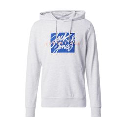 Jack & Jones Jack & Jones Sweatshirt 'JJColton' Herren Gr&ouml;&szlig;e XXL blau / orange / wei&szlig;meliert