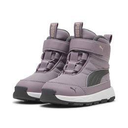 Stiefel Puma "Puma Evolve Stiefel Klein Kinder", Kinder, Gr. 23, lila (plum jam shadow gray lila), Obermaterial: Synthetik, Textil; Futter: Textil; Innensohle: Textil; Laufsohle: Gummi, Schuhe